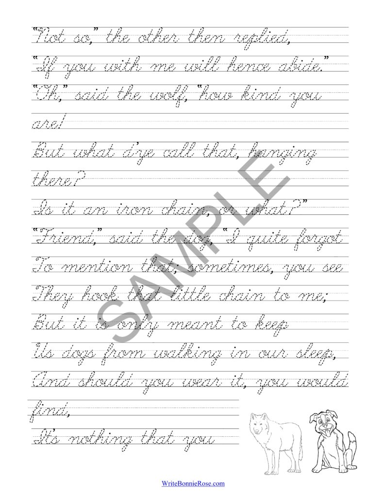 Aesop’s Fables in Rhyme Cursive Copywork, Vol. 1 | Made By Teachers