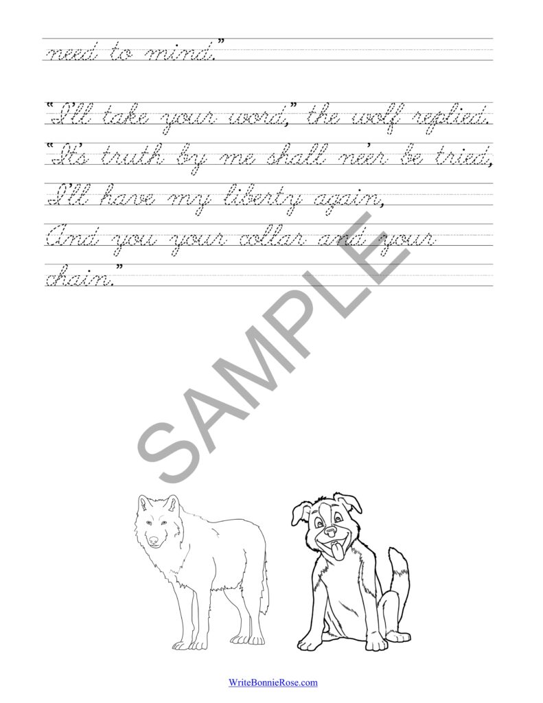 Aesop’s Fables in Rhyme Cursive Copywork, Vol. 1 | Made By Teachers