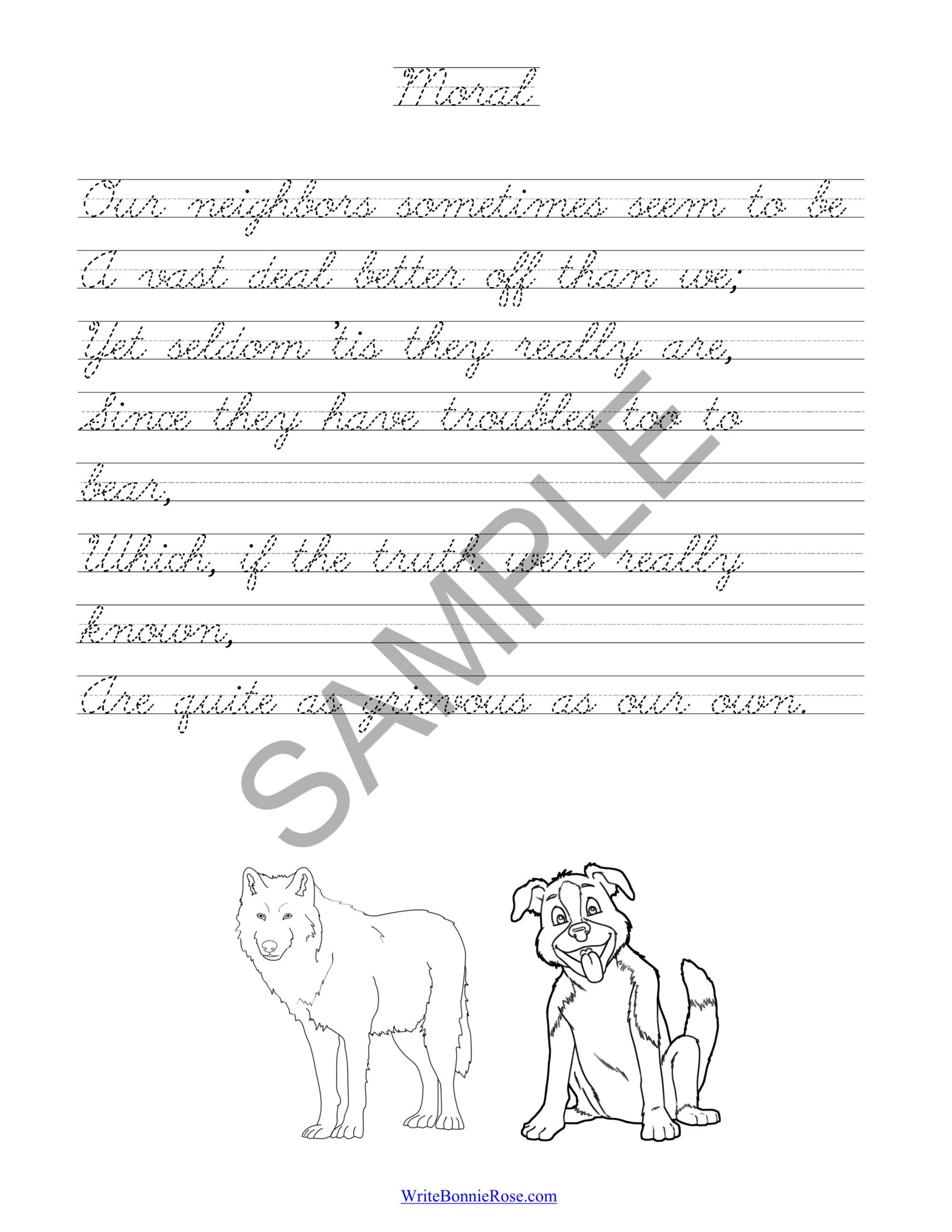 Aesop’s Fables in Rhyme Cursive Copywork, Vol. 1 | Made By Teachers