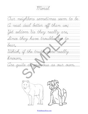 Aesop’s Fables in Rhyme Cursive Copywork, Vol. 1 | Made By Teachers