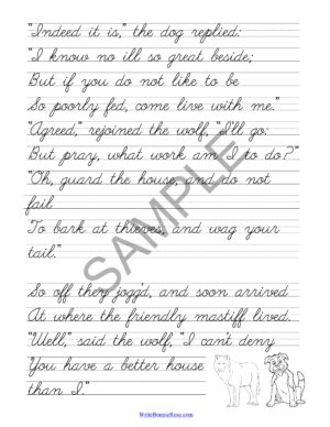 Aesop’s Fables in Rhyme Cursive Copywork, Vol. 1 | Made By Teachers