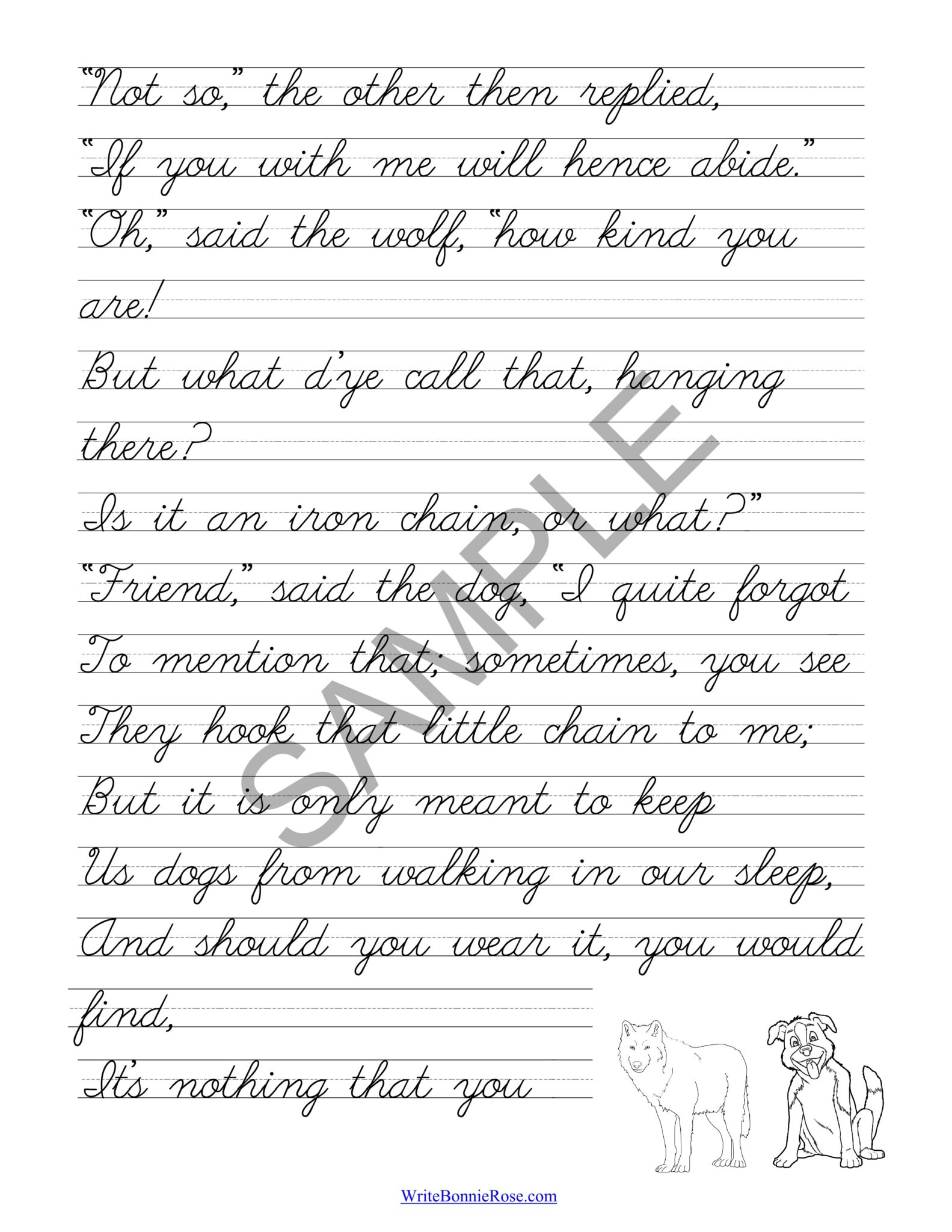 Aesop’s Fables in Rhyme Cursive Copywork, Vol. 1 | Made By Teachers