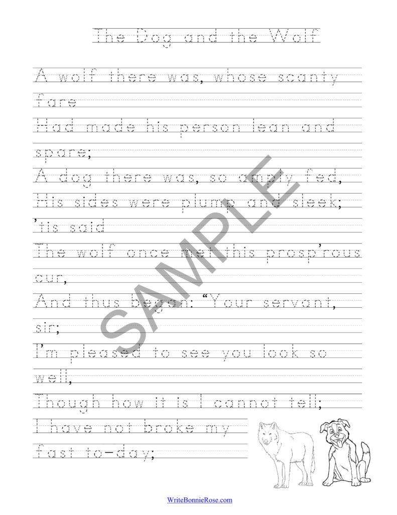 Aesop’s Fables in Rhyme Print Copywork, Vol. 1 | Made By Teachers