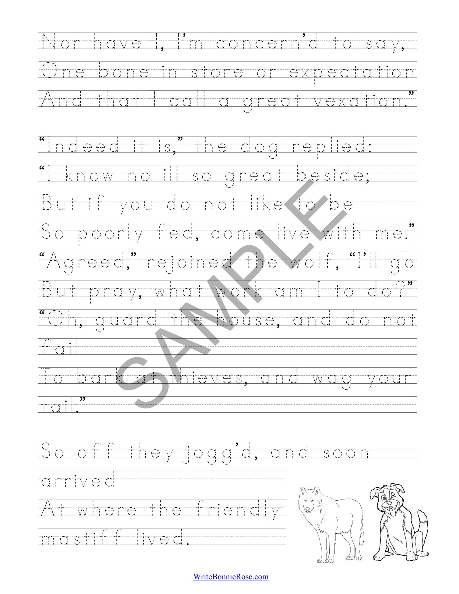 Aesop’s Fables in Rhyme Print Copywork, Vol. 1 | Made By Teachers