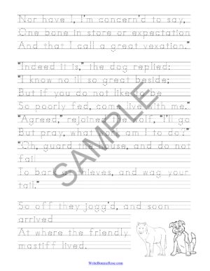 Aesop’s Fables in Rhyme Print Copywork, Vol. 1 | Made By Teachers