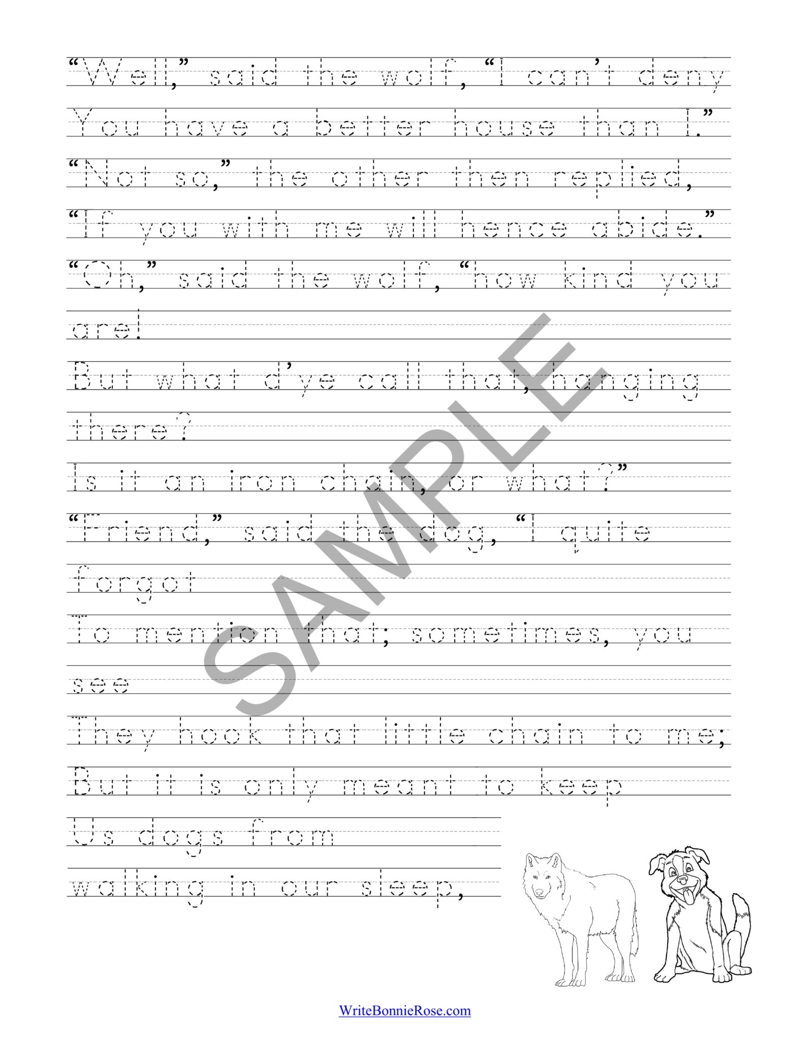 Aesop’s Fables in Rhyme Print Copywork, Vol. 1 | Made By Teachers