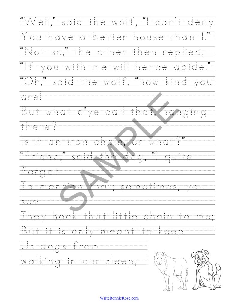 Aesop’s Fables in Rhyme Print Copywork, Vol. 1 | Made By Teachers