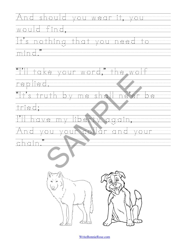 Aesop’s Fables in Rhyme Print Copywork, Vol. 1 | Made By Teachers