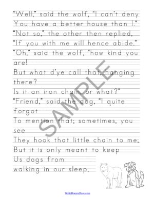 Aesop’s Fables in Rhyme Print Copywork, Vol. 1 | Made By Teachers