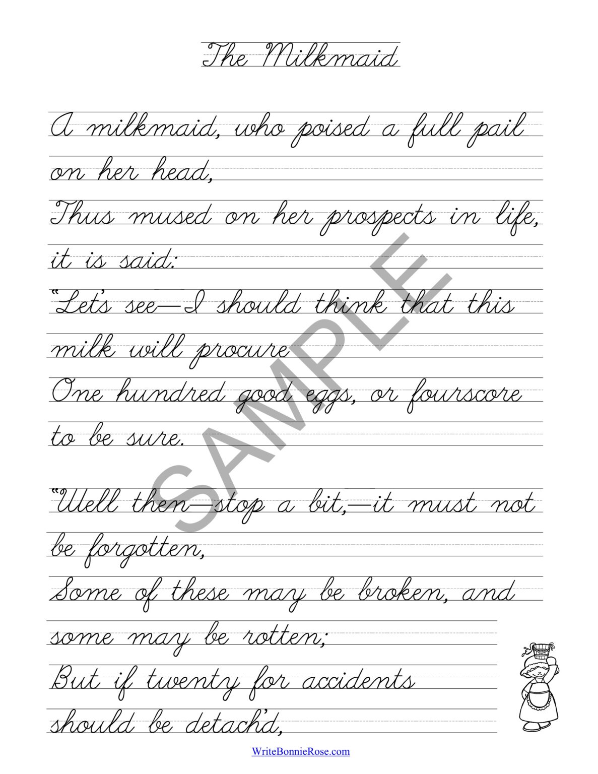 Aesop’s Fables in Rhyme Cursive Copywork, Vol. 2 | Made By Teachers