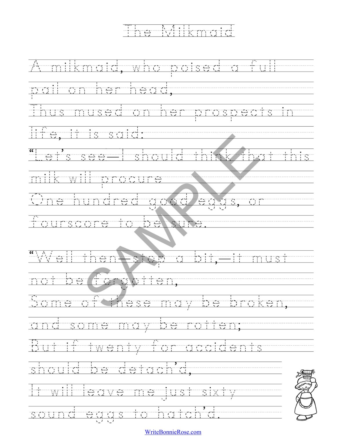 Aesop’s Fables in Rhyme Print Copywork, Vol. 2 | Made By Teachers