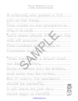 Aesop’s Fables in Rhyme Print Copywork, Vol. 2 | Made By Teachers