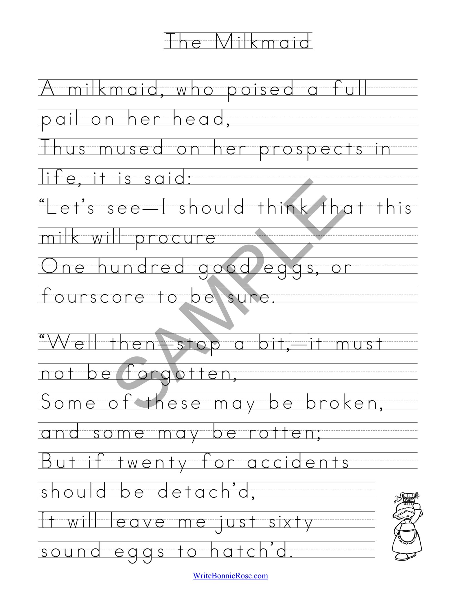 Aesop’s Fables in Rhyme Print Copywork, Vol. 2 | Made By Teachers