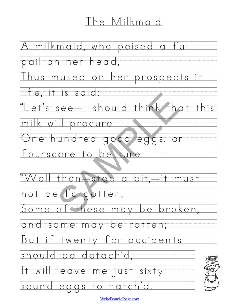 Aesop’s Fables in Rhyme Print Copywork, Vol. 2 | Made By Teachers