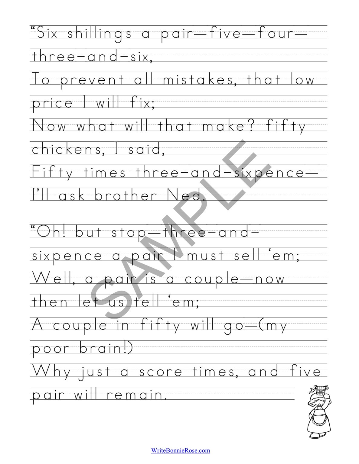 Aesop’s Fables in Rhyme Print Copywork, Vol. 2 | Made By Teachers