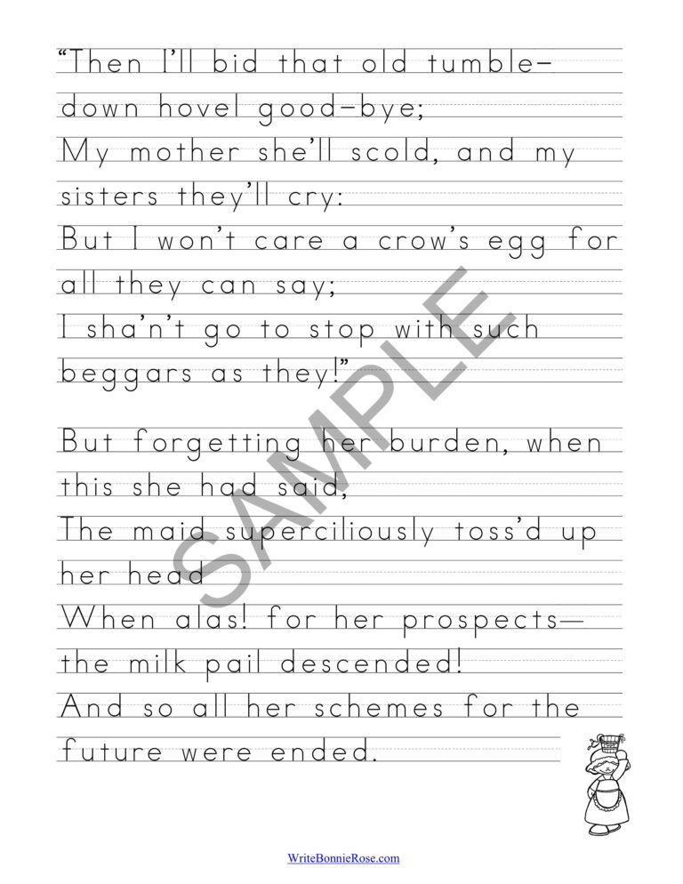 Aesop’s Fables in Rhyme Print Copywork, Vol. 2 | Made By Teachers