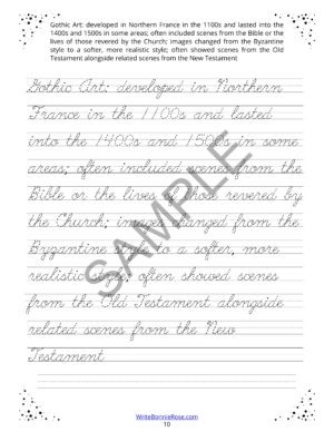 Art History Terms & Definitions Copywork-Cursive | Made By Teachers