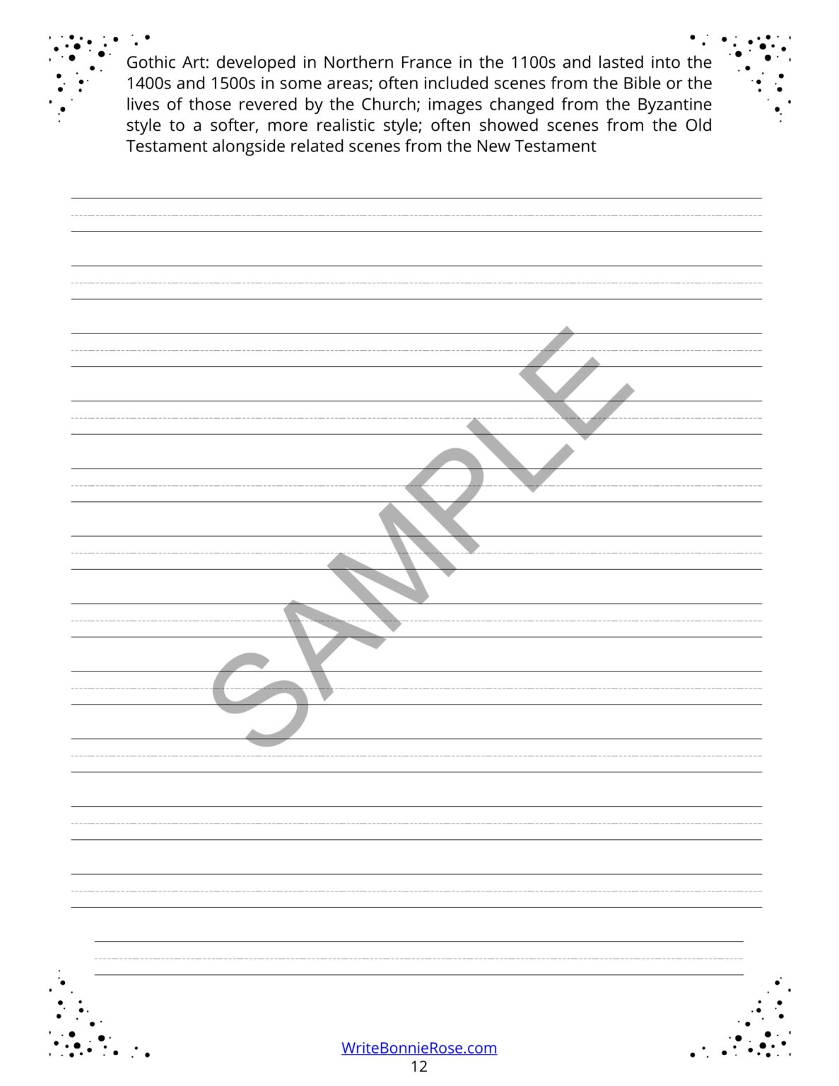 Art History Terms & Definitions Copywork-Cursive | Made By Teachers