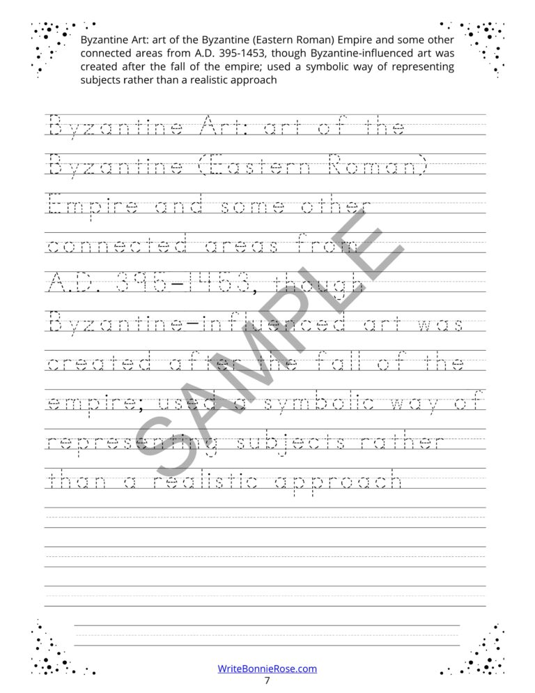 Art History Terms & Definitions Copywork-Print | Made By Teachers