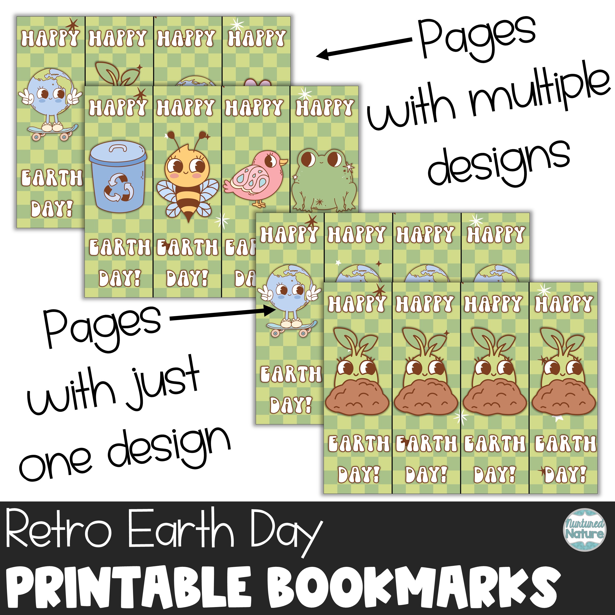 Retro Earth Day Bookmarks | Made By Teachers