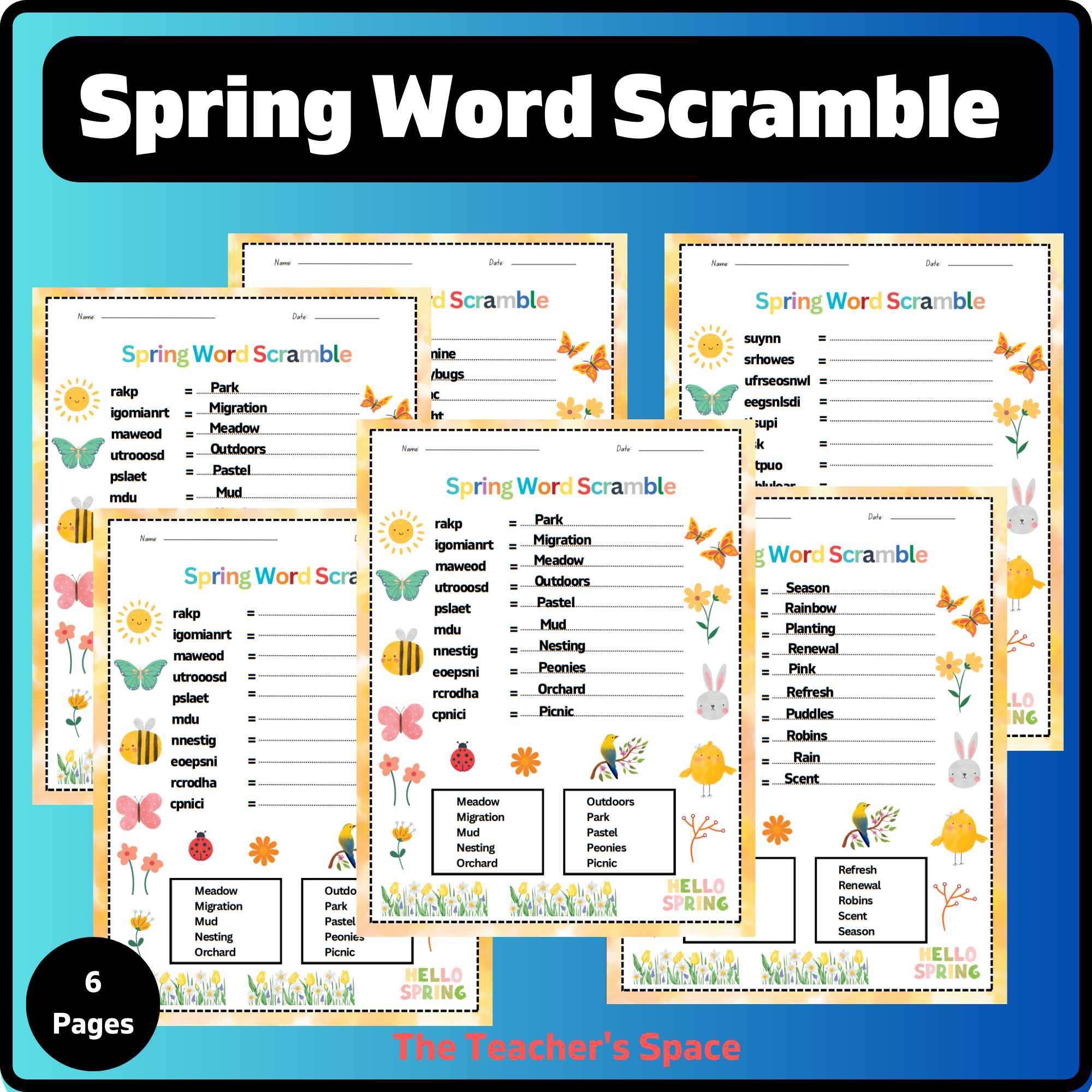 Printable Spring Word Scramble Worksheets Made By Teachers Printable Spring Word Scramble Worksheets Made By Teachers