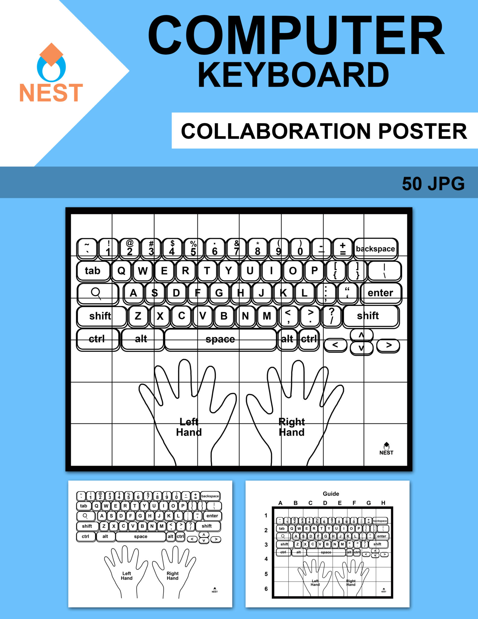 Computer Keyboard Collaboration Poster | Made By Teachers