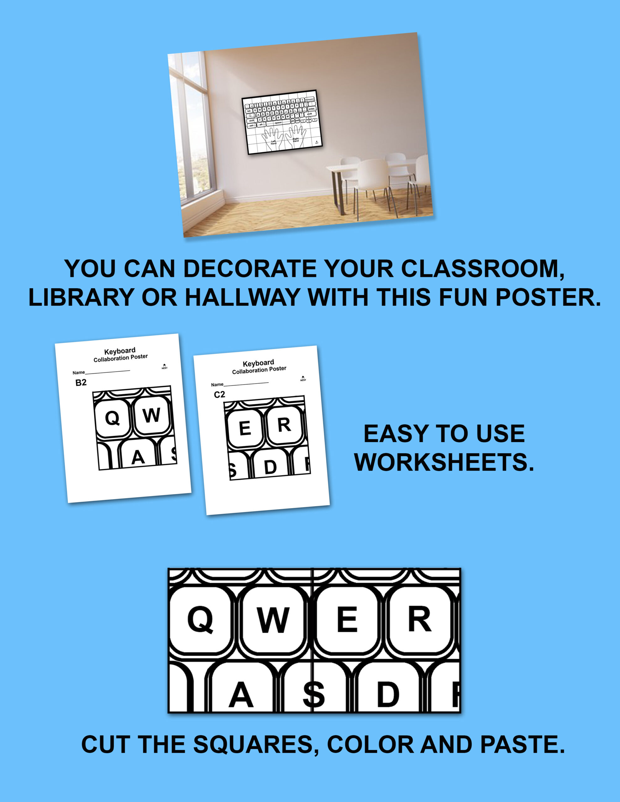 Computer Keyboard Collaboration Poster | Made By Teachers