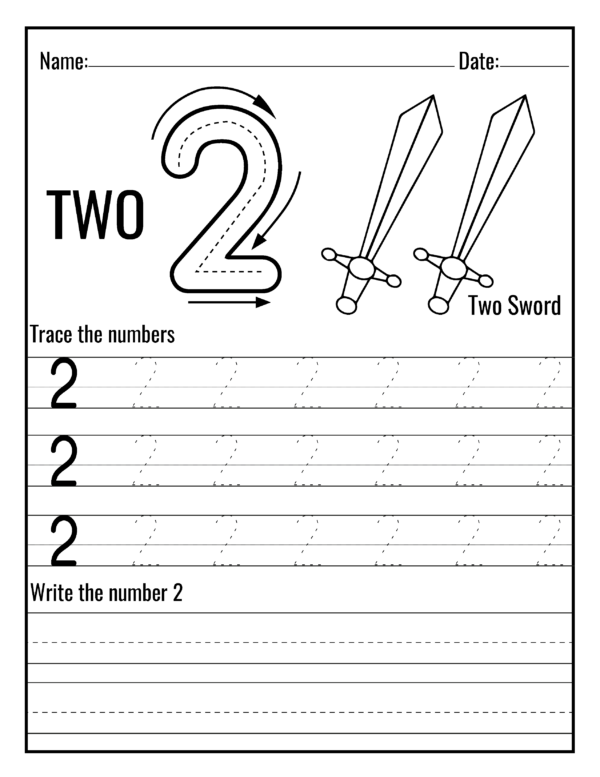 Help Your Kids Learn Numbers with 1-10 Number Tracing Prek Worksheets ...
