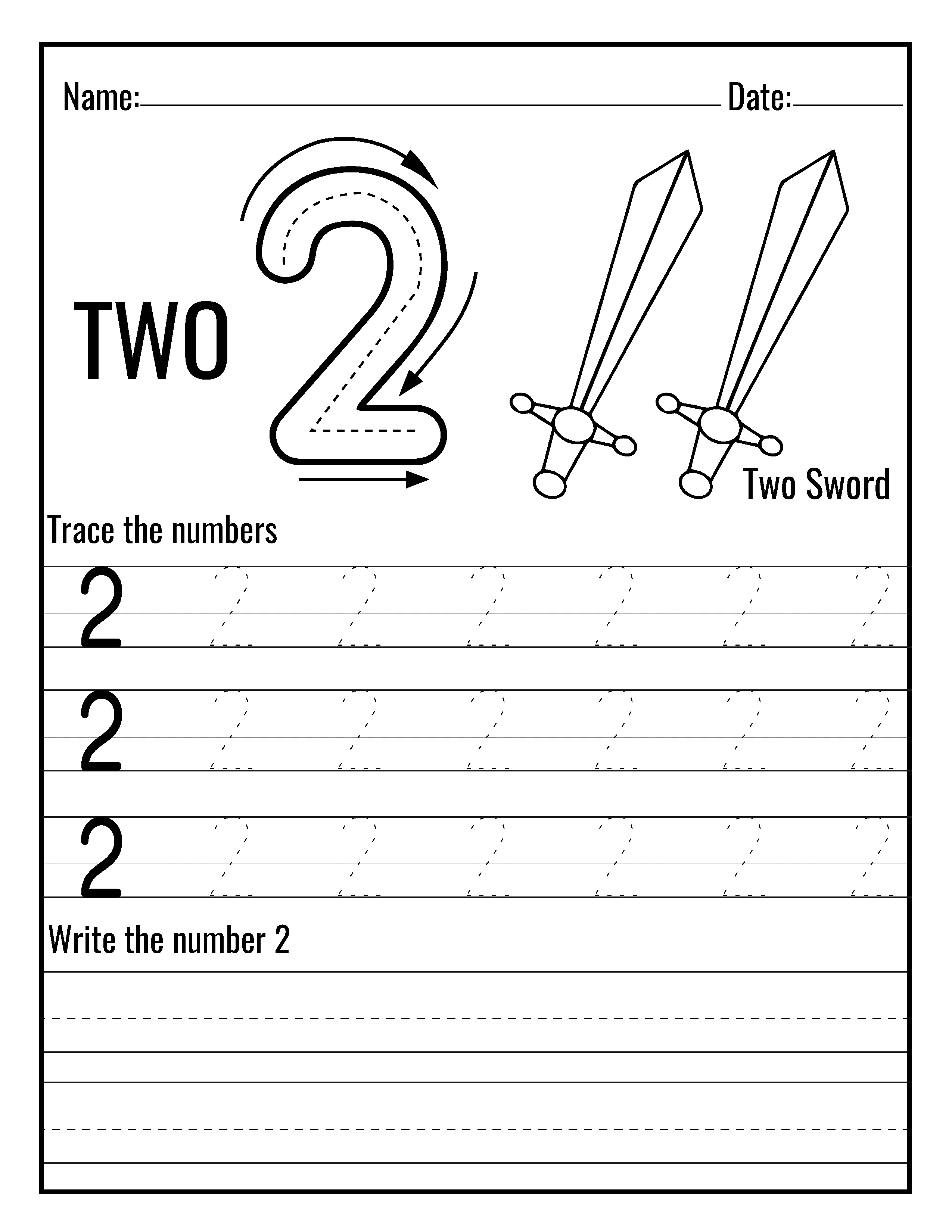 Number 10 Worksheet