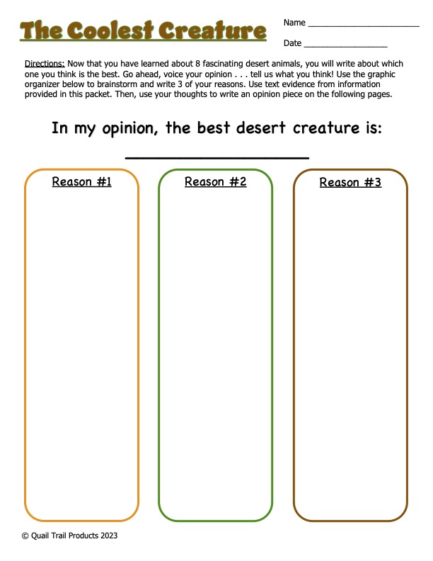 Animal Adaptations in the Desert Activities and Worksheets | Made By ...