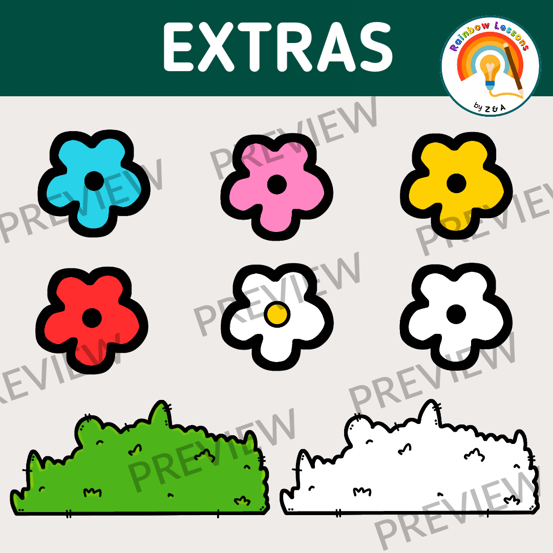 Counting to 10 Cliparts | Spring Counting Clip Arts | Counting Flowers ...