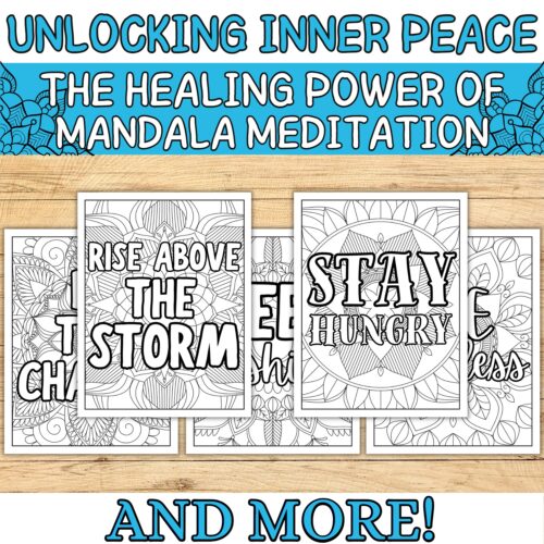 Mandala Magic: 10 Designs with Uplifting Messages for Mindful Coloring ...