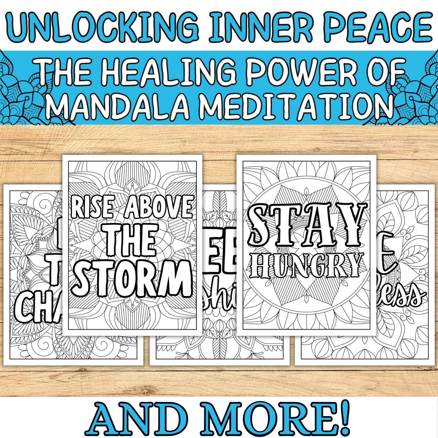 Mandala Magic: 10 Designs with Uplifting Messages for Mindful Coloring ...