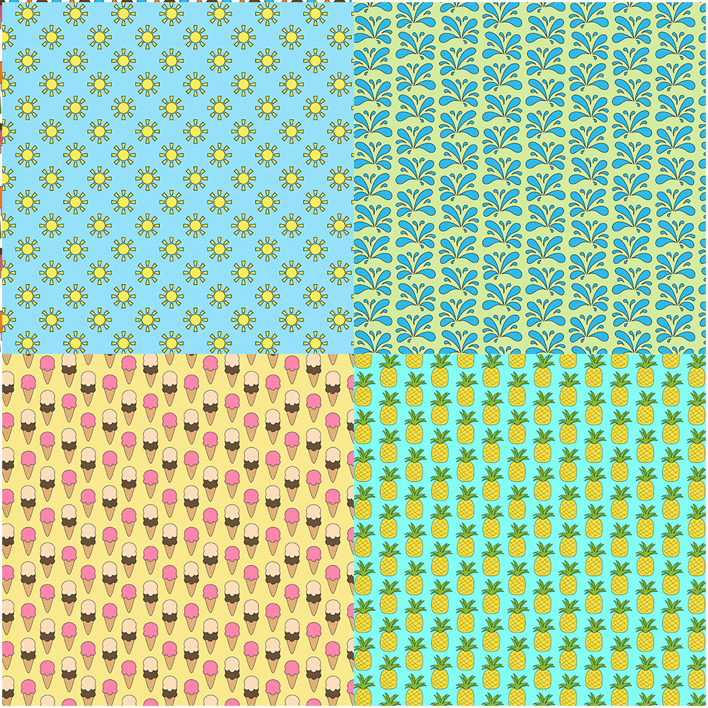 Summer Patterns Digital Paper - Commercial Use OK | Made By Teachers