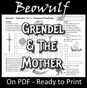 BEOWULF Reading Quiz Crossword Puzzles (worksheets) No Prep PDF | Made ...