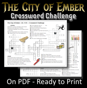 2 Crossword Puzzles for THE CITY OF EMBER (worksheets, quizzes, tests ...