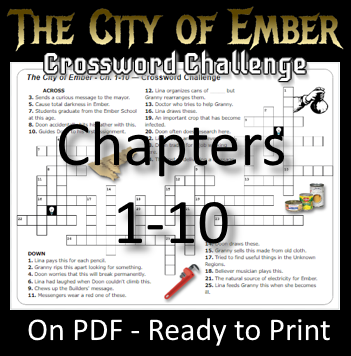2 Crossword Puzzles for THE CITY OF EMBER (worksheets, quizzes, tests ...