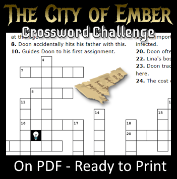 2 Crossword Puzzles for THE CITY OF EMBER (worksheets, quizzes, tests ...