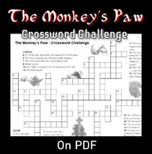 THE MONKEY'S PAW Crossword Puzzle, Quiz, Review, Test, Worksheet - NO ...