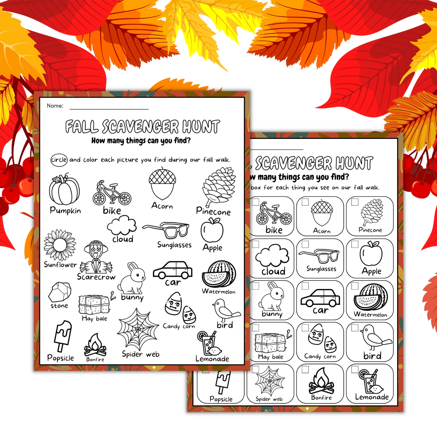 Fall Scavenger Hunt and Nature Walk - Discover the Magic of the Season ...