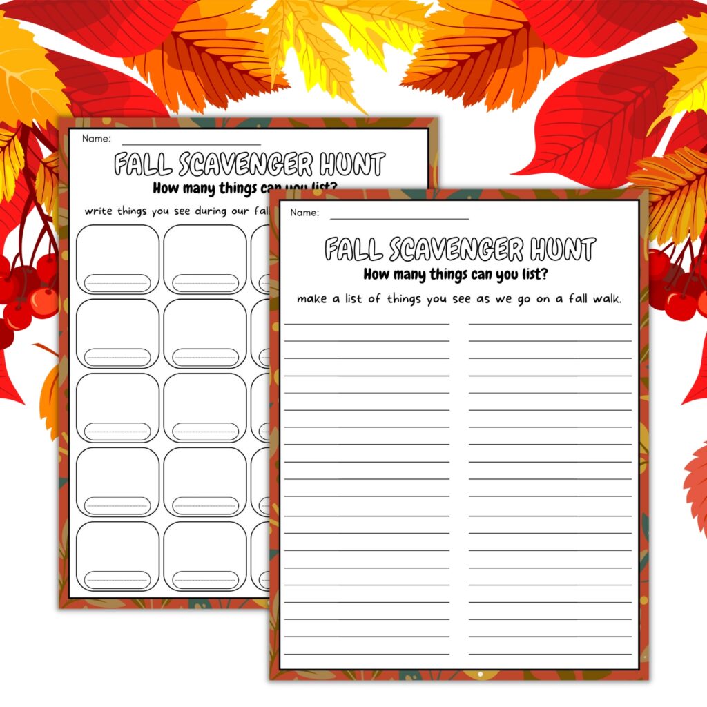 Fall Scavenger Hunt and Nature Walk - Discover the Magic of the Season ...