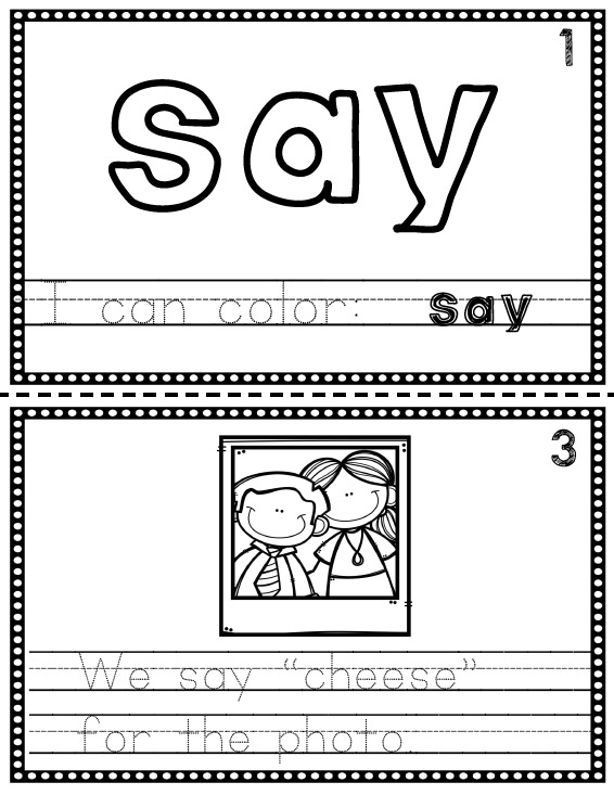 Sight Word Flip Book (Flipbook) - SAY | Made By Teachers