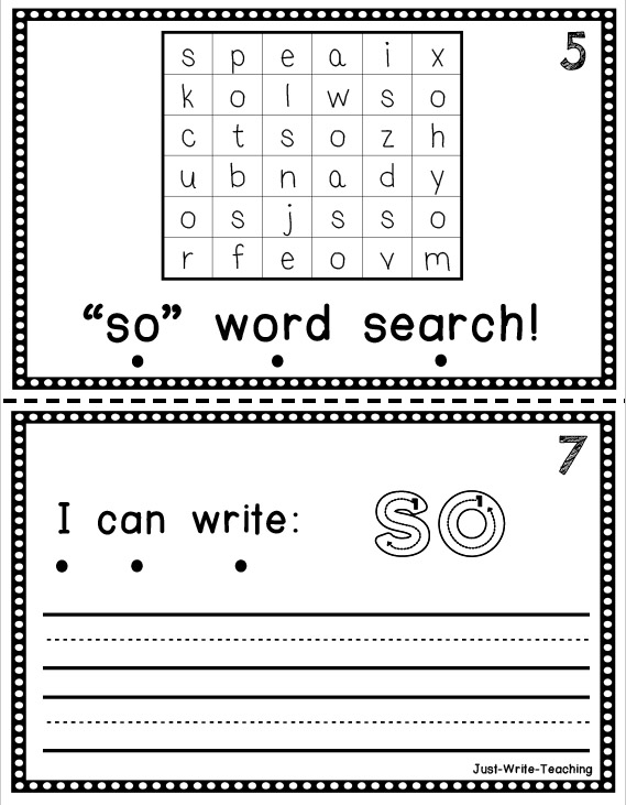 Sight Word Flip Book (Flipbook) - SO | Made By Teachers
