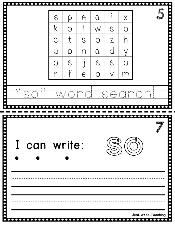 Sight Word Flip Book (Flipbook) - SO | Made By Teachers