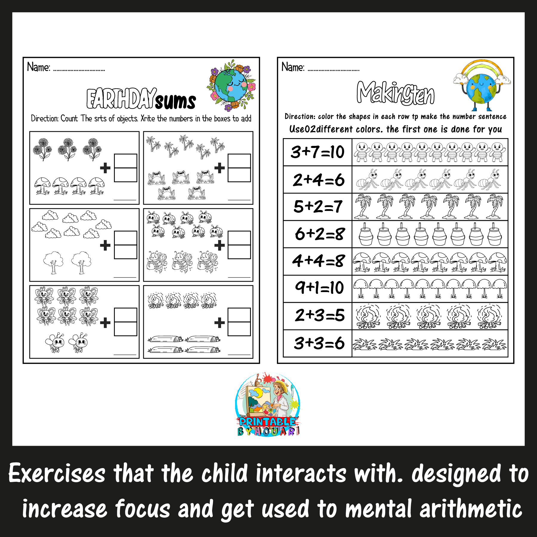 earth day math activities for 1st Grade - spring Printables for 1st ...