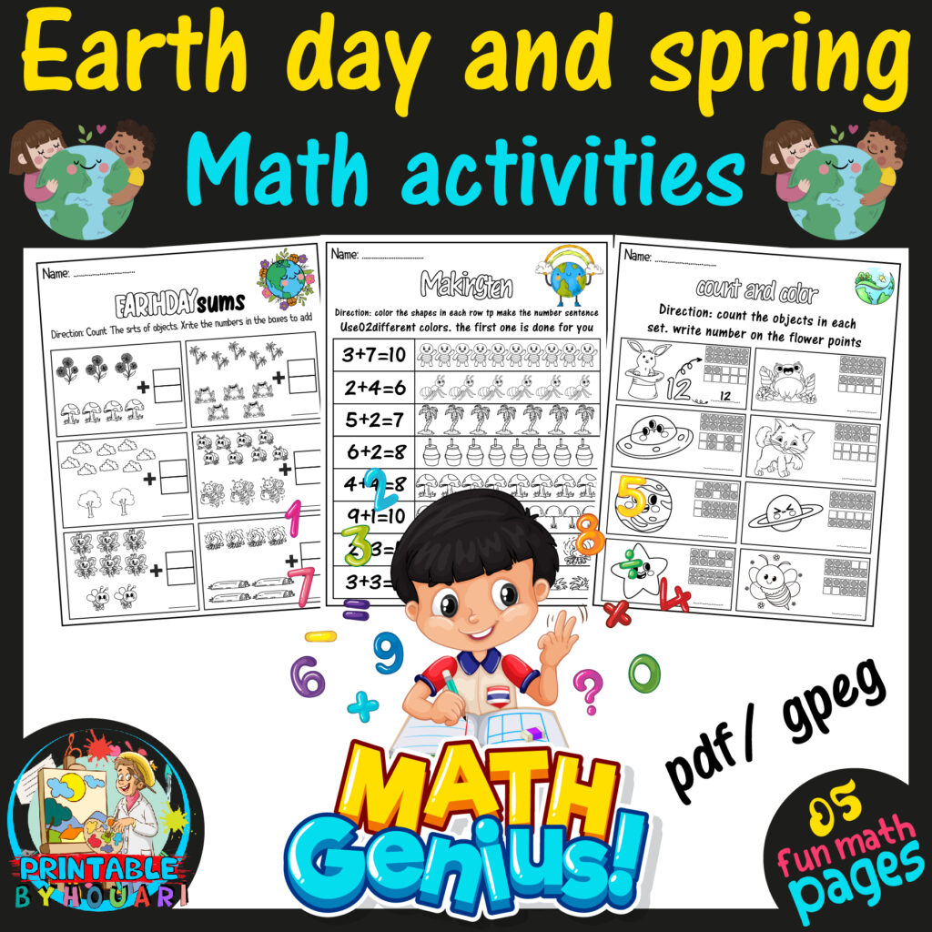earth day math activities for 1st Grade - spring Printables for 1st ...