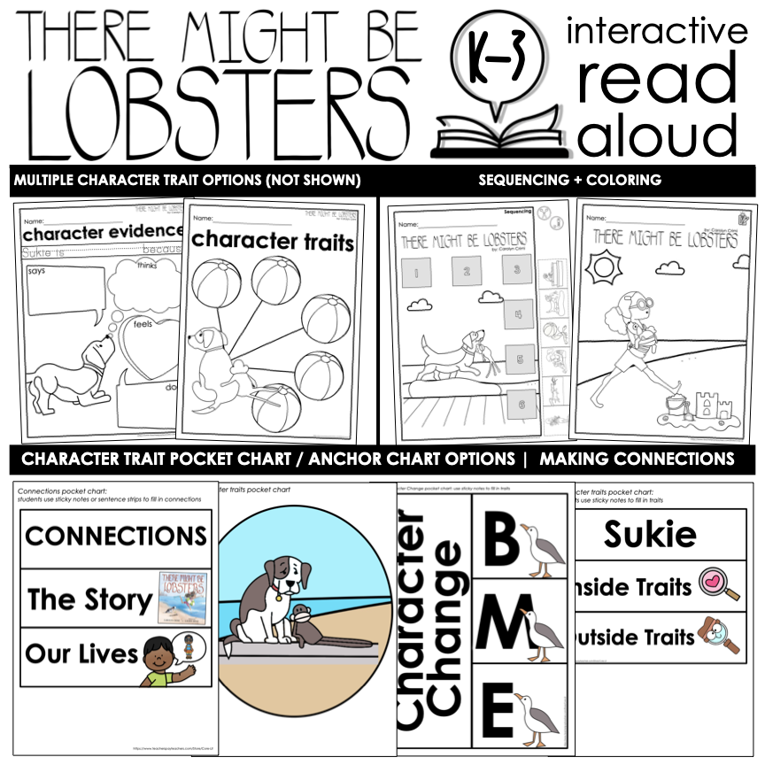 There Might be Lobsters Interactive Read Aloud Activities + Sequencing ...