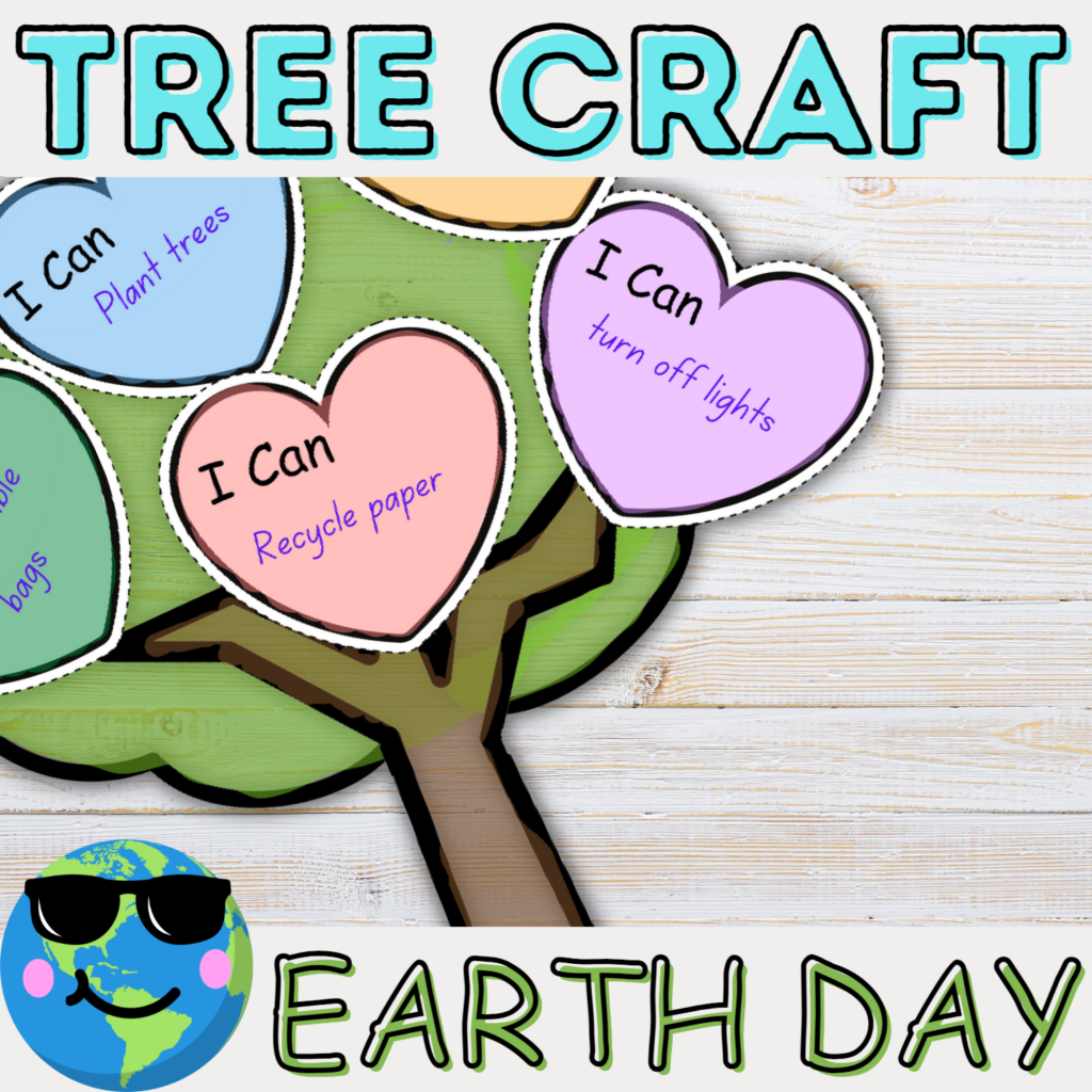 Earth Day Tree Craft- Spring Craft- Writing Activity-World Bulletin ...