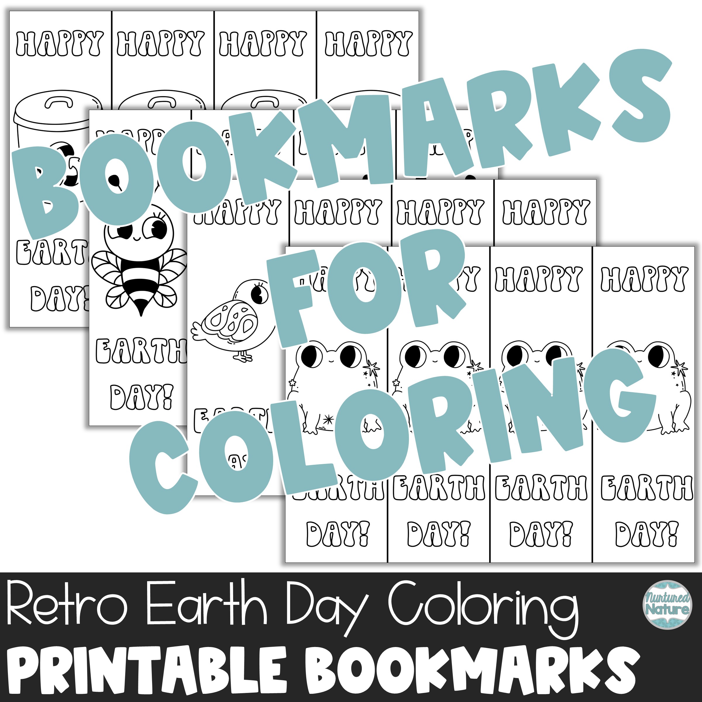 Retro Earth Day Coloring Sheet Bookmarks | Made By Teachers