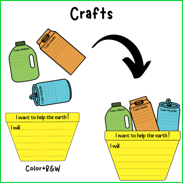 Reduce Reuse Recycle Study posters, craftivity, acrostic poems,Earth ...